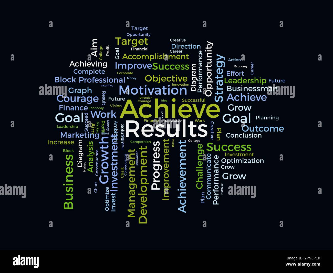 Word cloud background concept for Achieve Results. Marketing growth ...