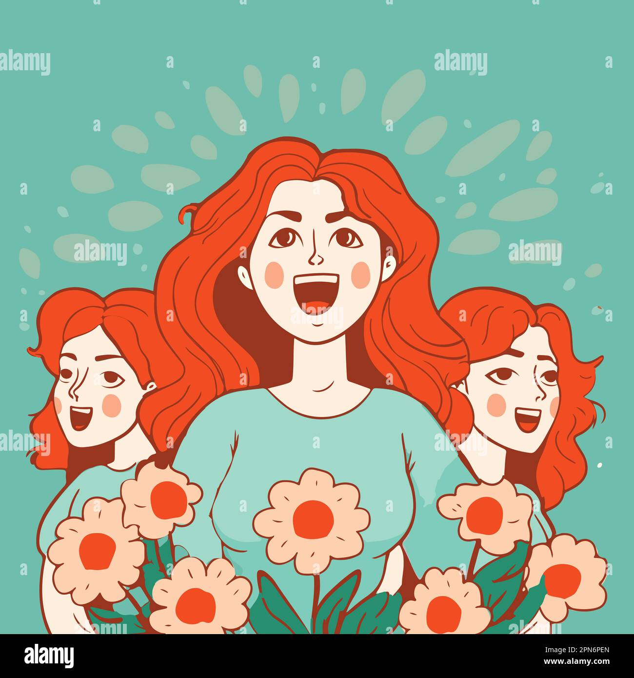 Three young mothers Stock Vector Images - Alamy