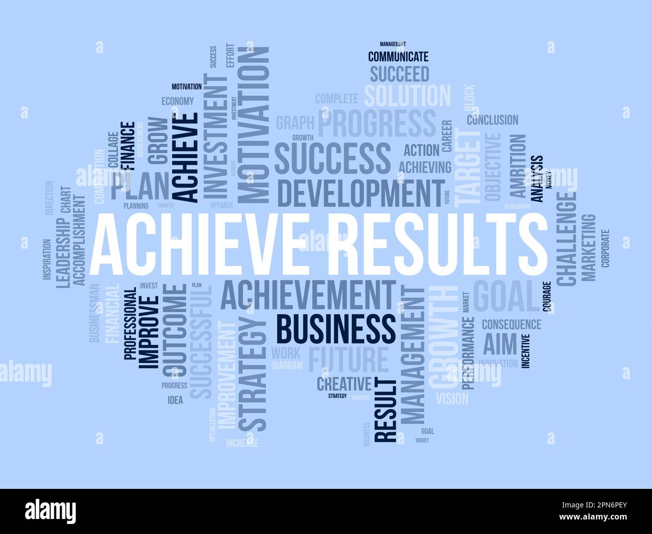 Word cloud background concept for Achieve Results. Marketing growth ...