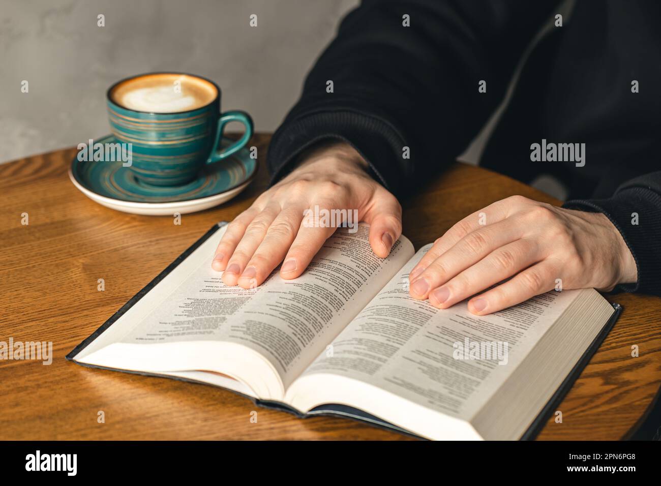 Old pastor reading bible in hi-res stock photography and images - Alamy