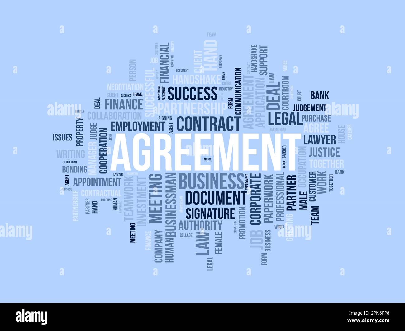 Word cloud background concept for Agreement. Corporate contract ...