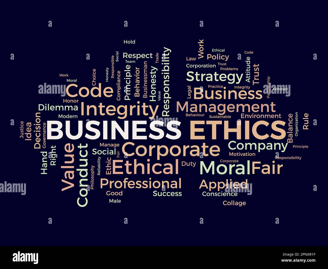 Word cloud background concept for Business Ethics. Corporate integrity ...