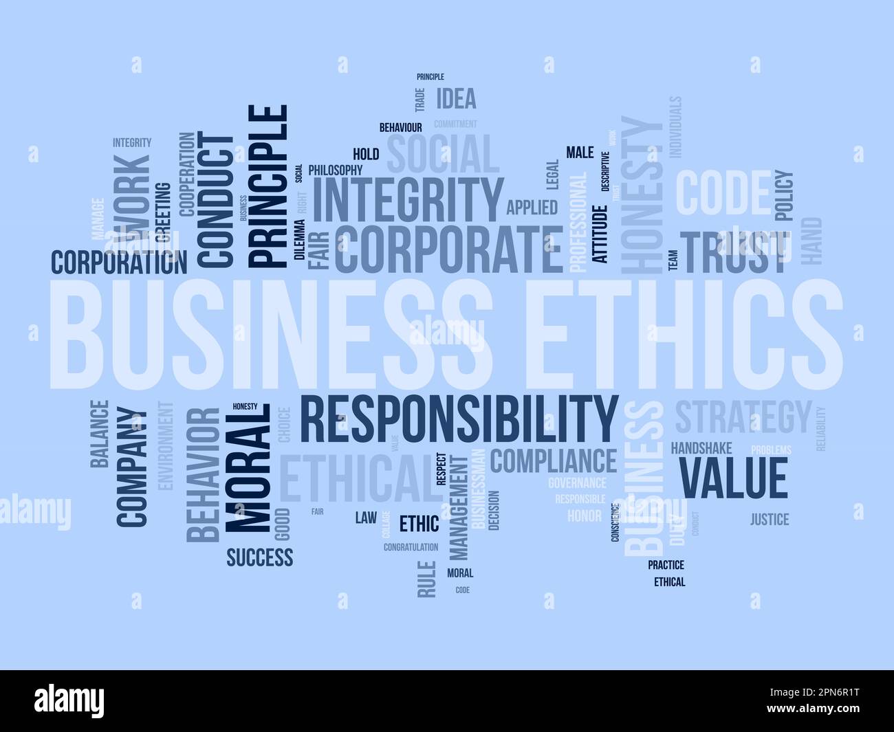 Word cloud background concept for Business Ethics. Corporate integrity ...