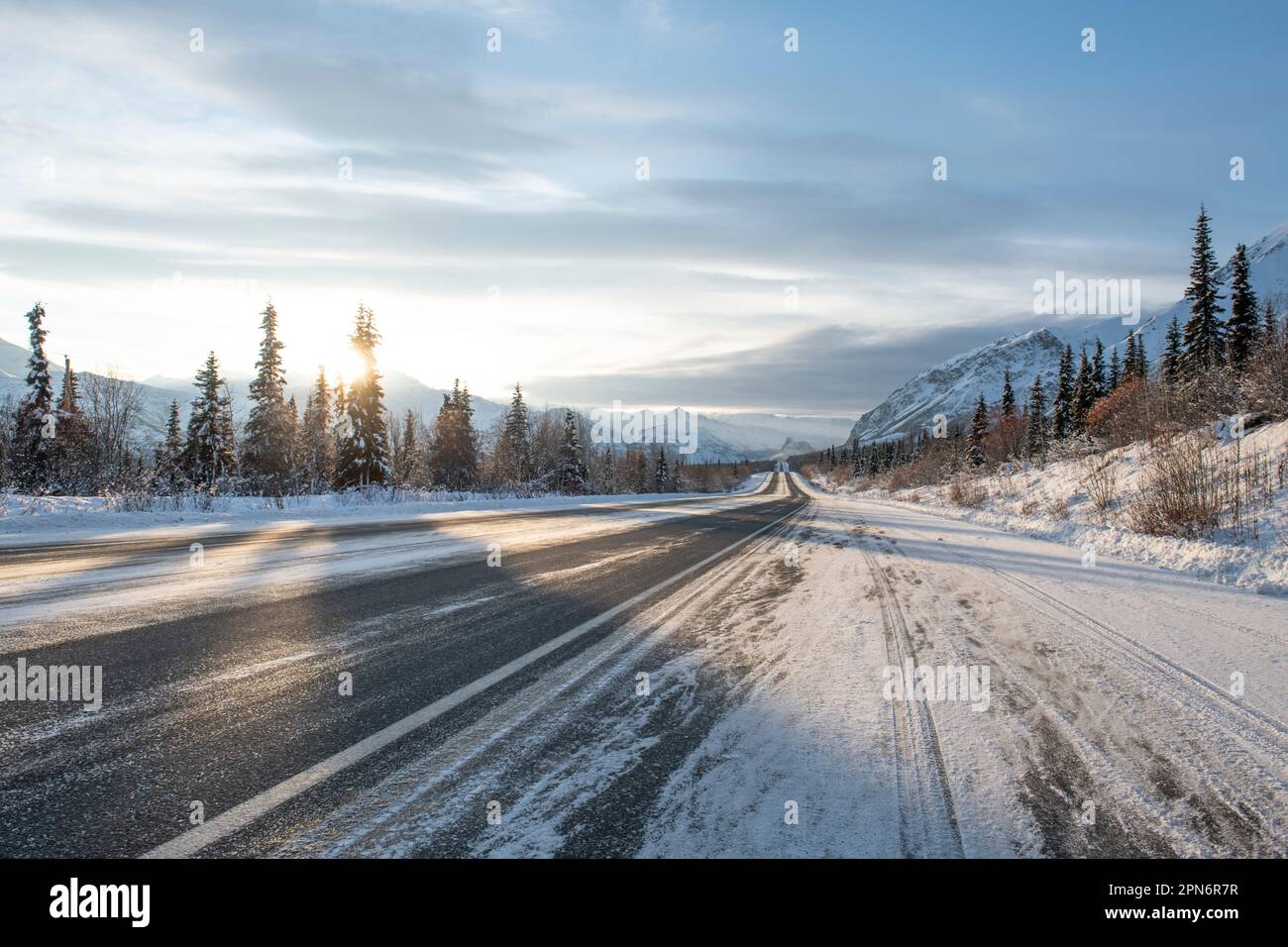 Mountain view from the Glenn Highway, Alaska Stock Photo - Alamy