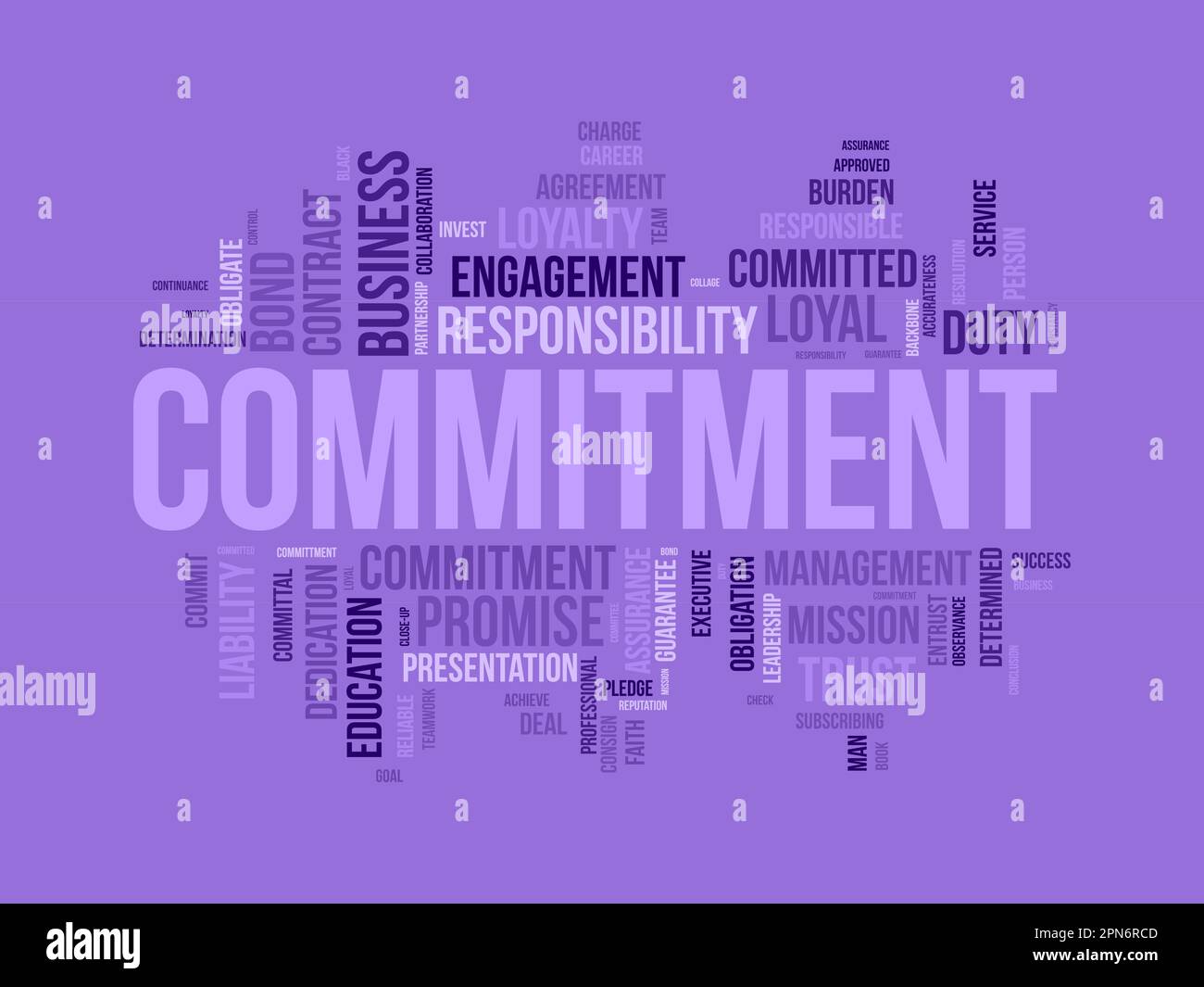 Word cloud background concept for Commitment. Responsibility engagement ...
