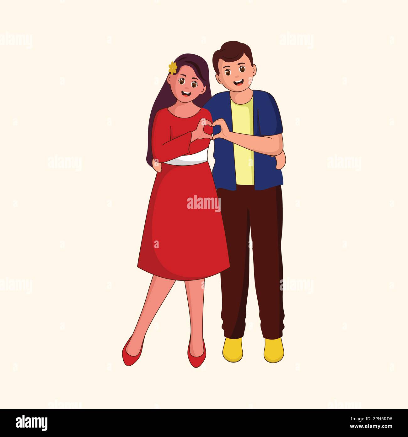 Hands woman pose making heart Stock Vector Images - Alamy