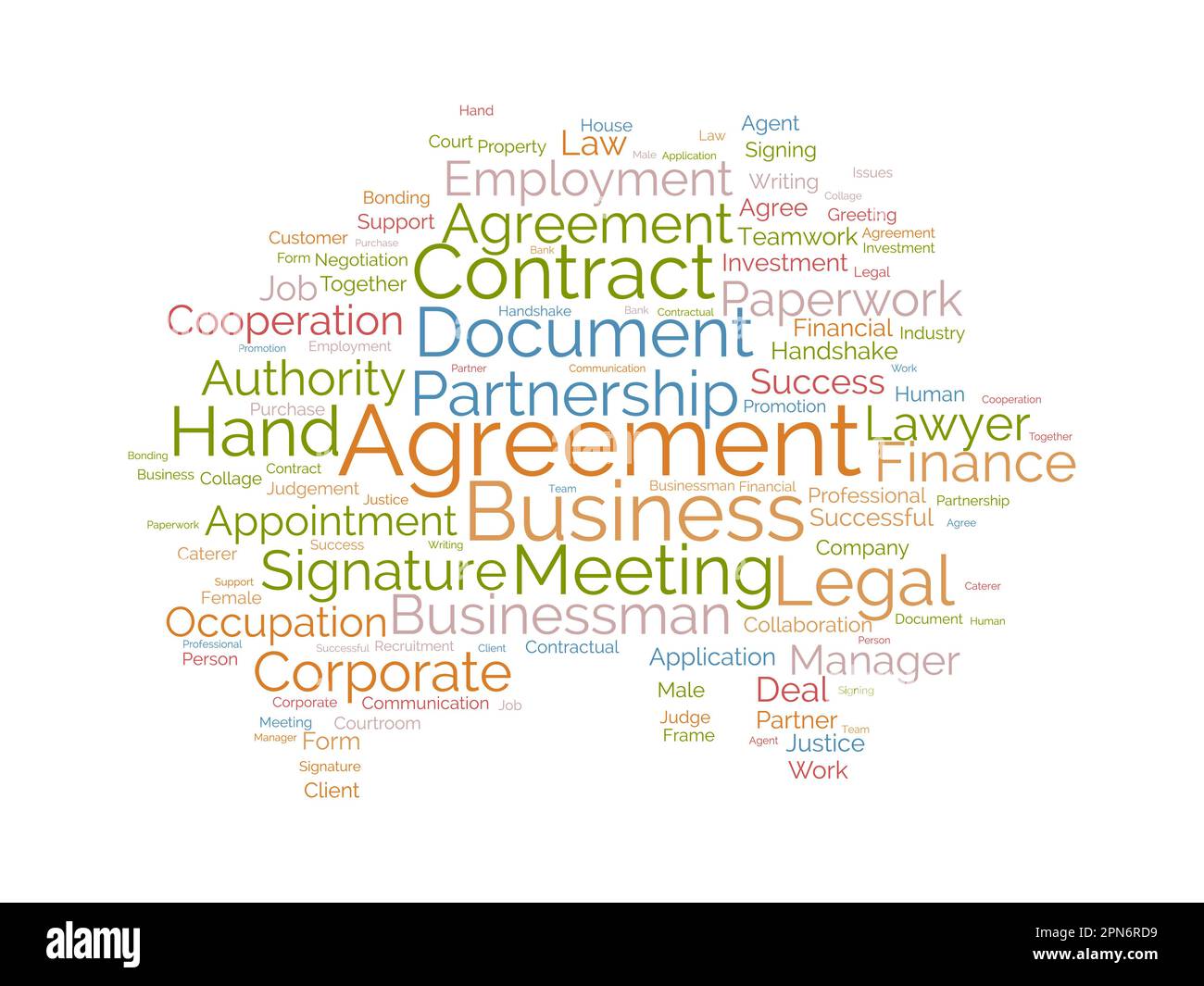 Word cloud background concept for Agreement. Corporate contract ...