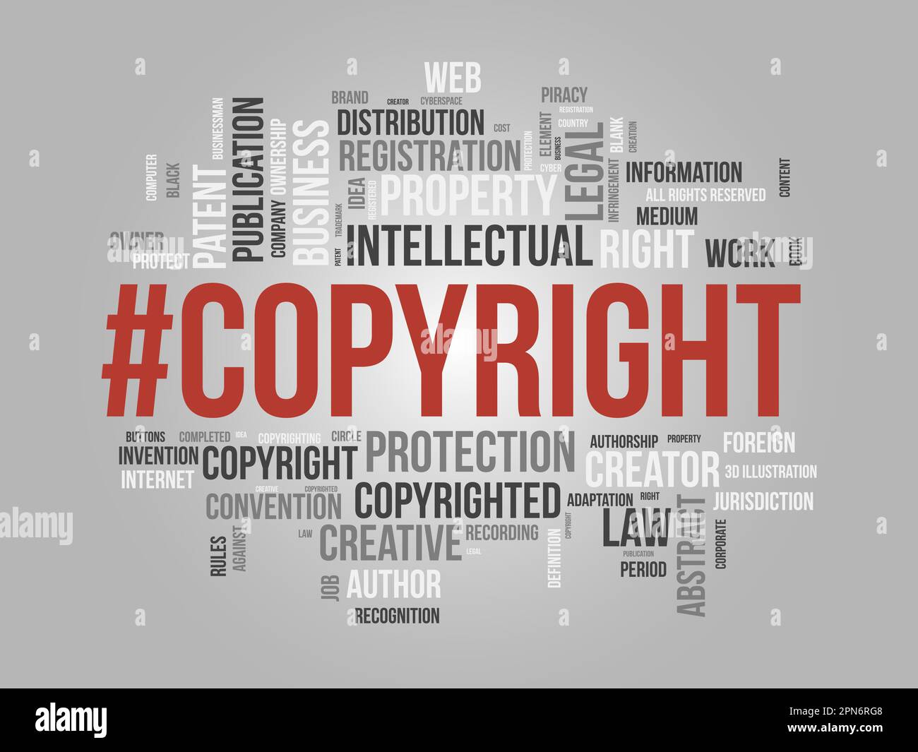 Word cloud background concept for Copyright. Intellectual property ...