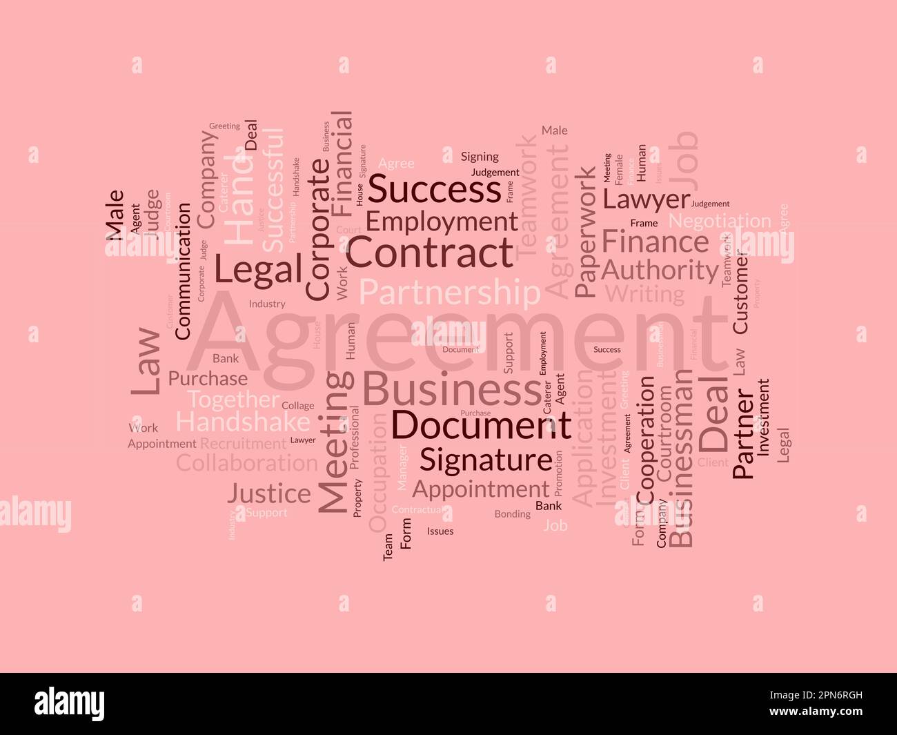 Word cloud background concept for Agreement. Corporate contract ...