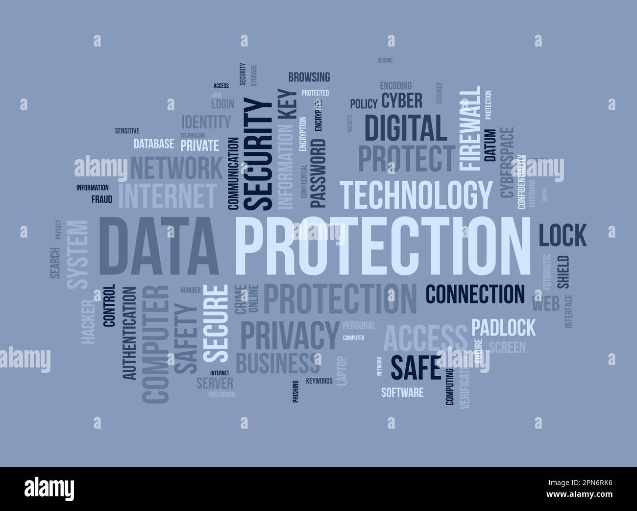 Word Cloud Background Concept For Data Protection Digital Security