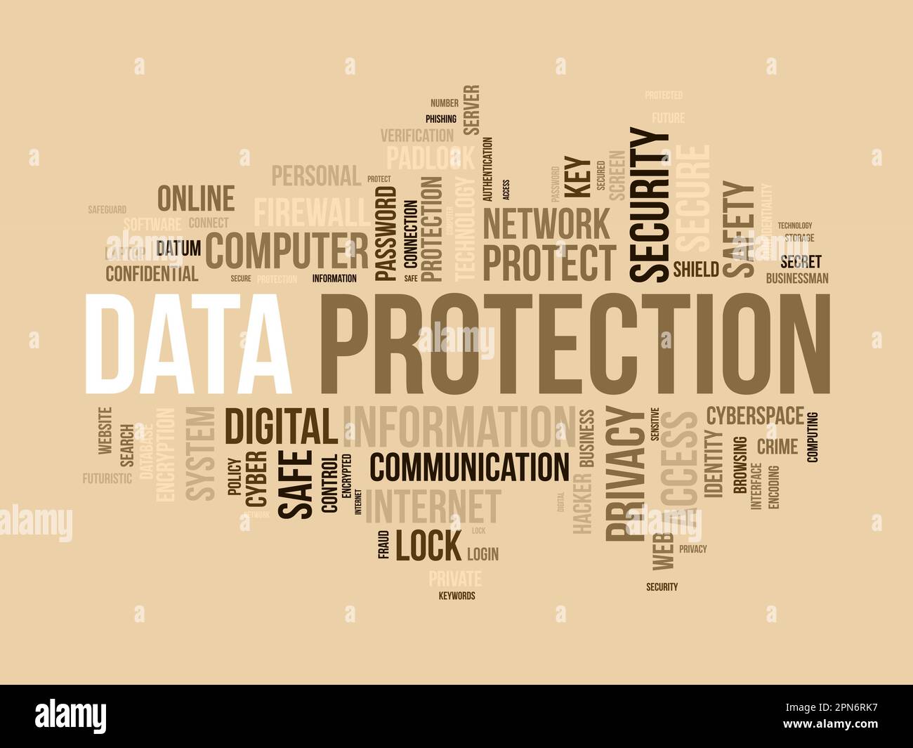 Word Cloud Background Concept For Data Protection Digital Security