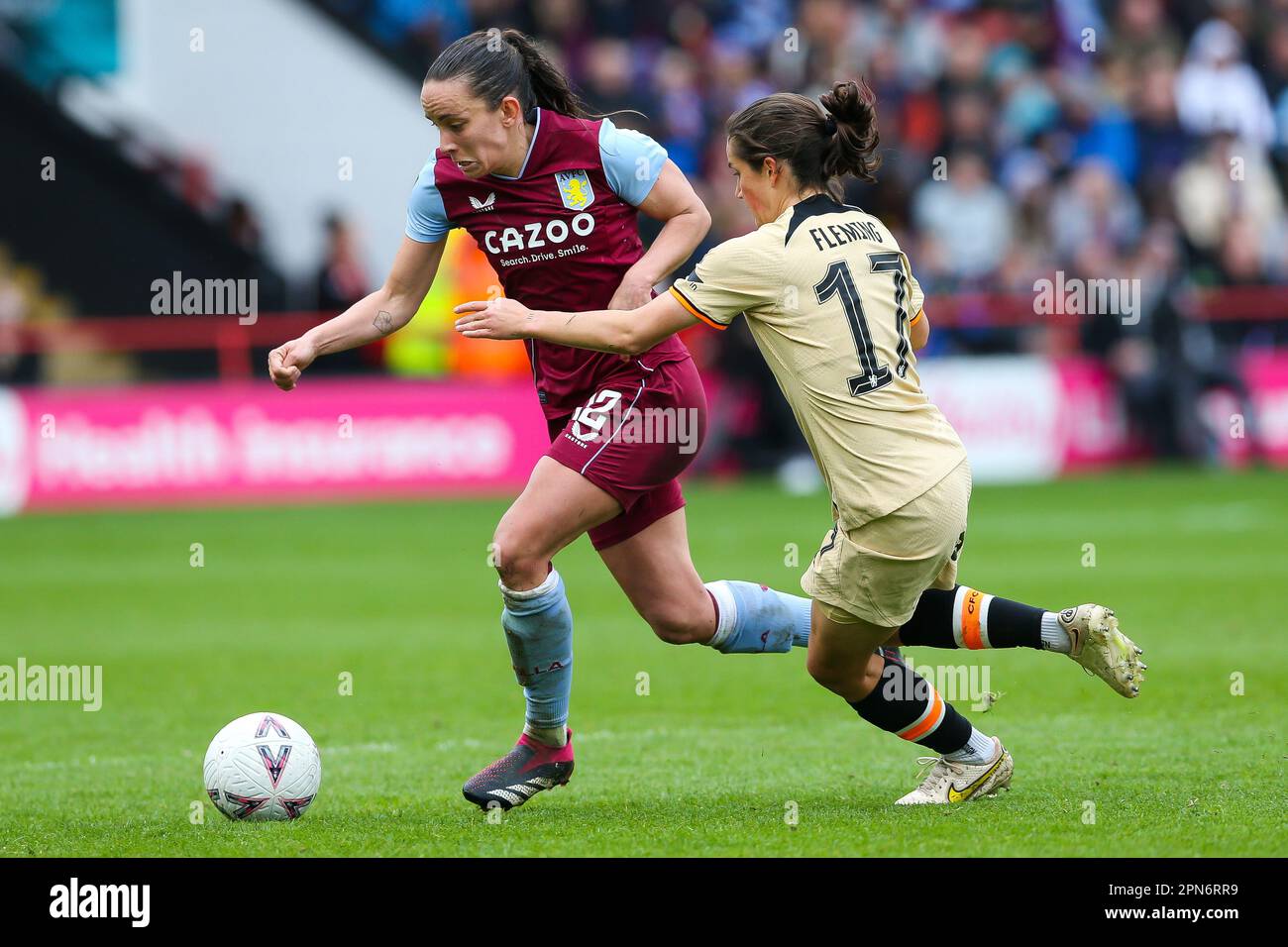 Aston Villa's Lucy Staniforth (left) and Chelsea's Jessie Fleming ...