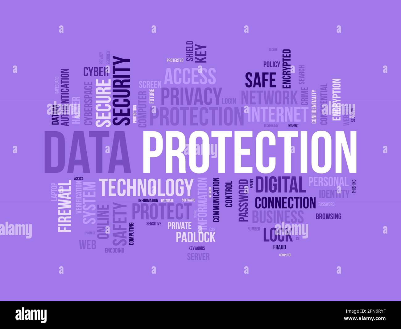 Word Cloud Background Concept For Data Protection Digital Security