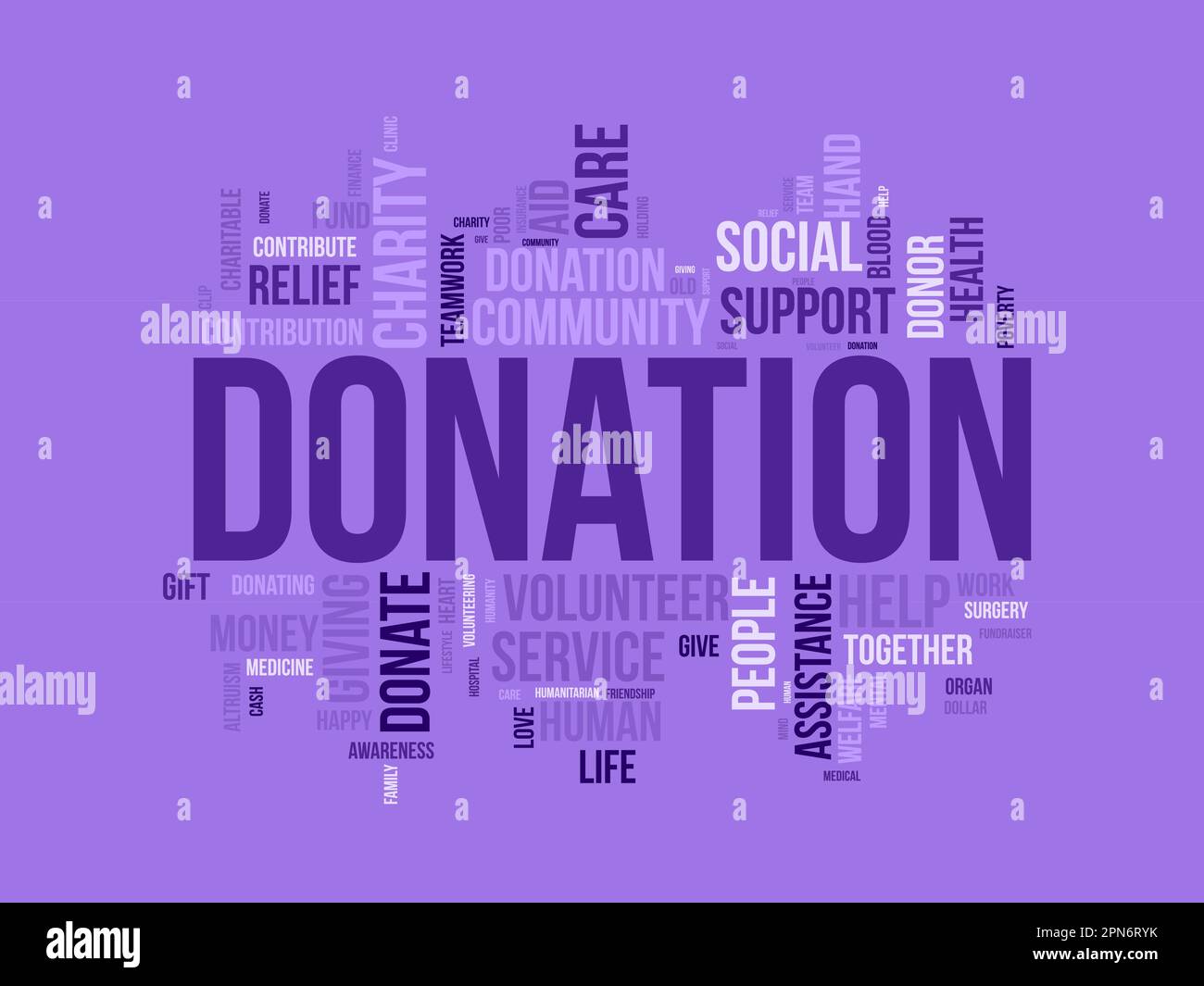 Word cloud background concept for DONATION. charity support, finance ...