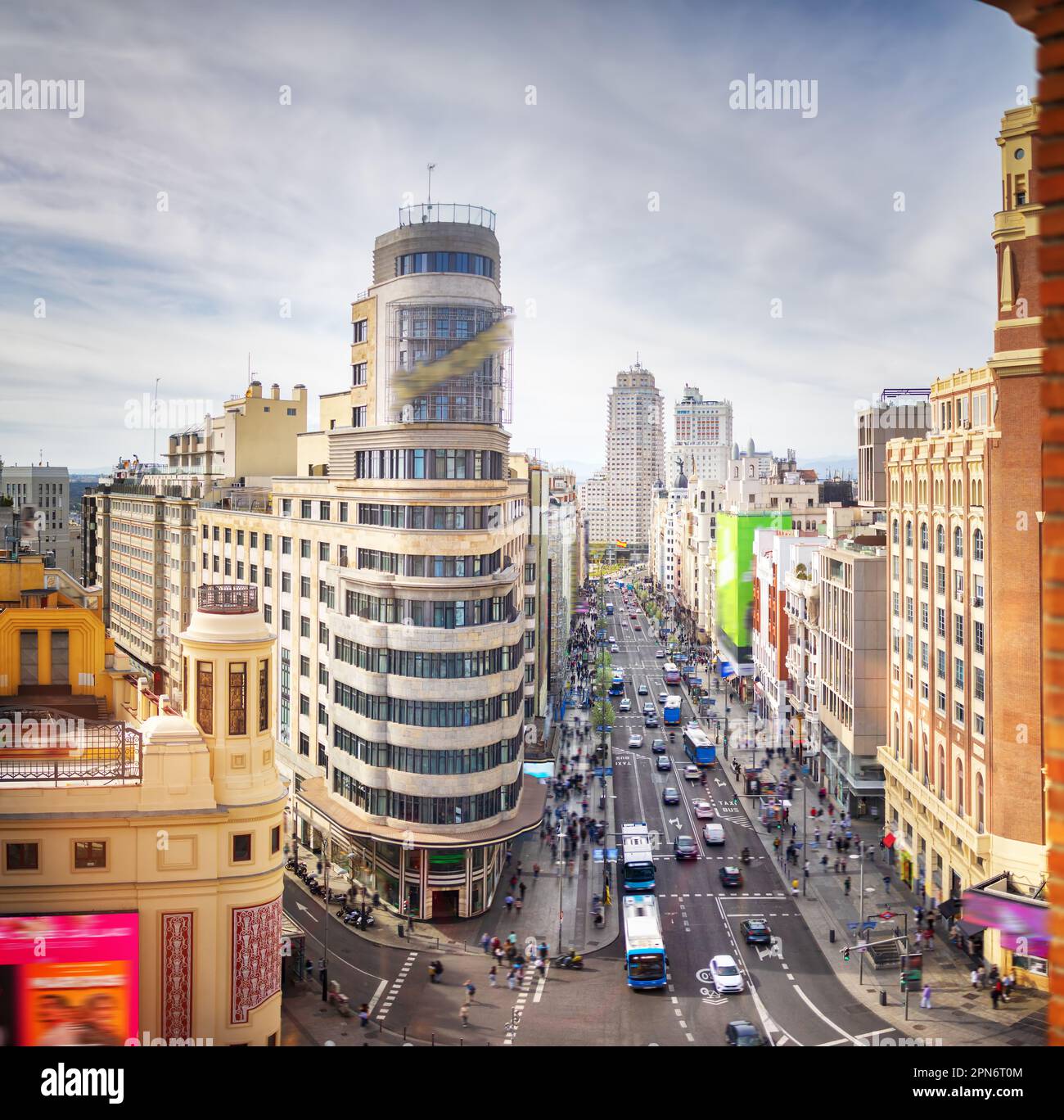 Callao square gran via street hi-res stock photography and images - Alamy