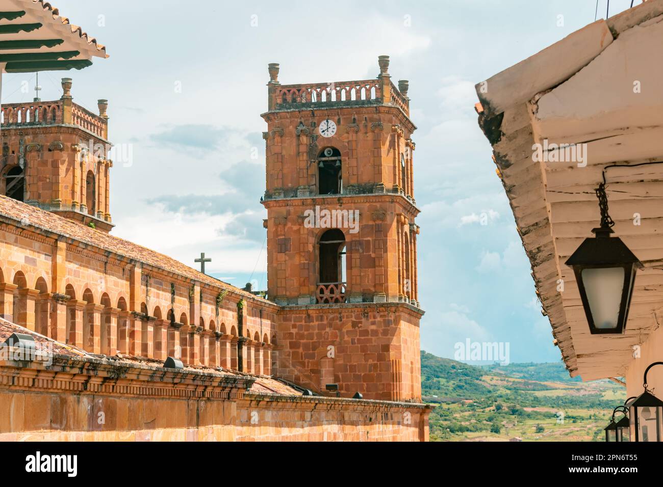 TOWER OF THE CATHEDRAL OF BARICHARA COLOMBIA Stock Photo - Alamy