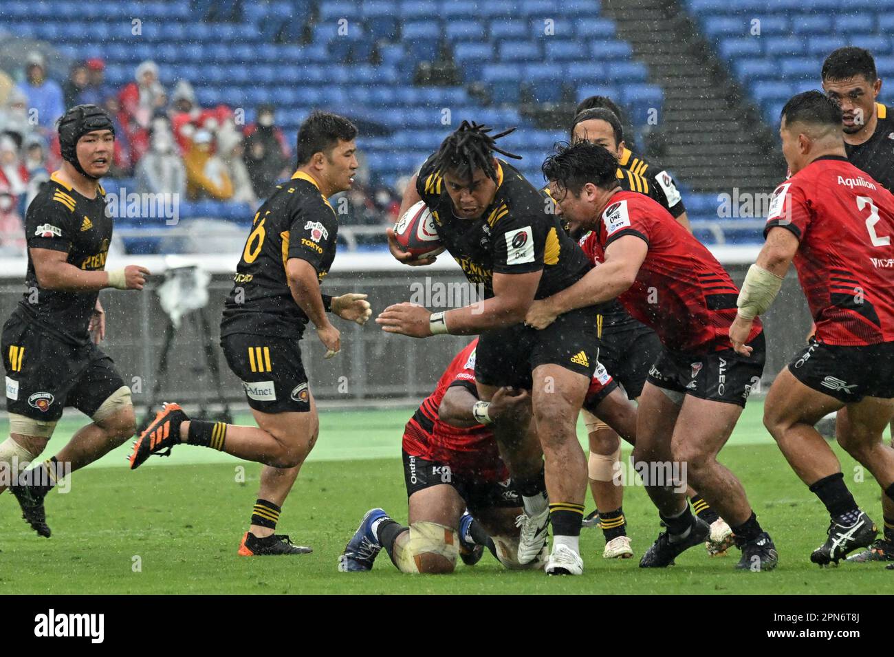 Suntory Sungoliath's Tevita Tatafu during the Japan Rugby League One ...