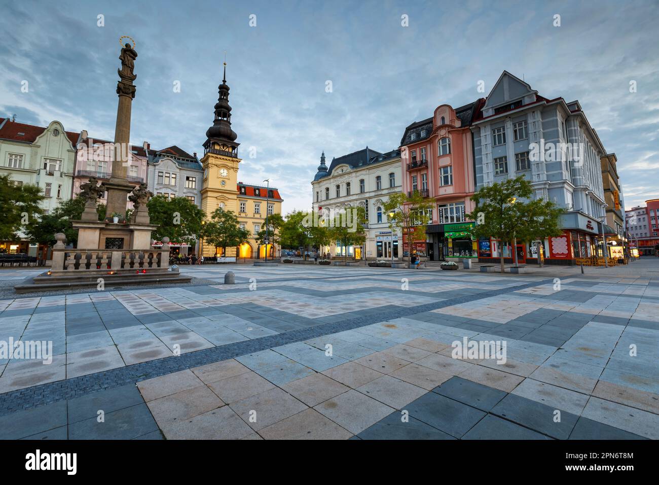 Masaryk square in the city of Otrava, Czech Republic Stock Photo - Alamy