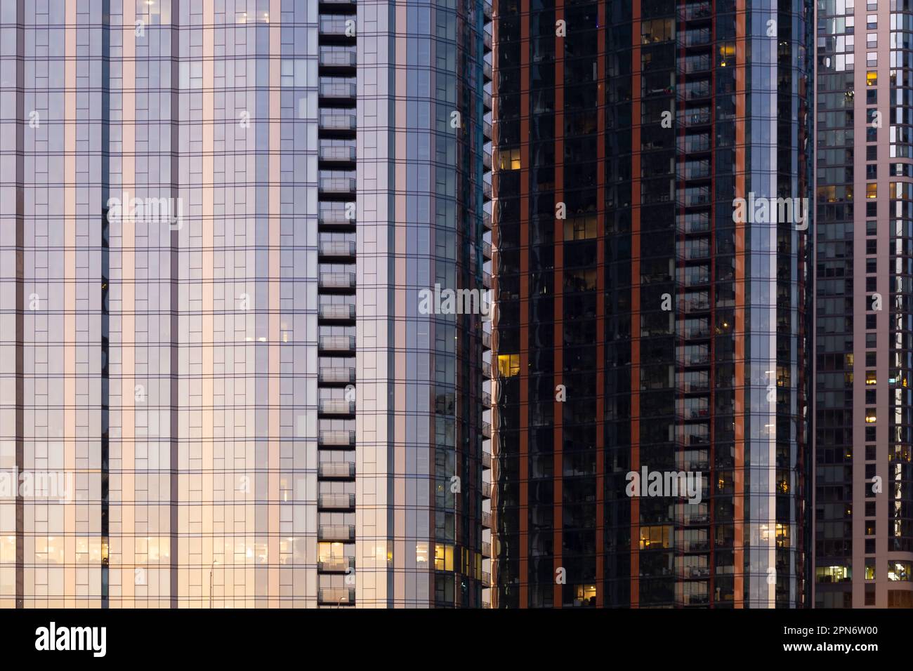 Facades of Chicago's downtown high-rise architecture Stock Photo - Alamy