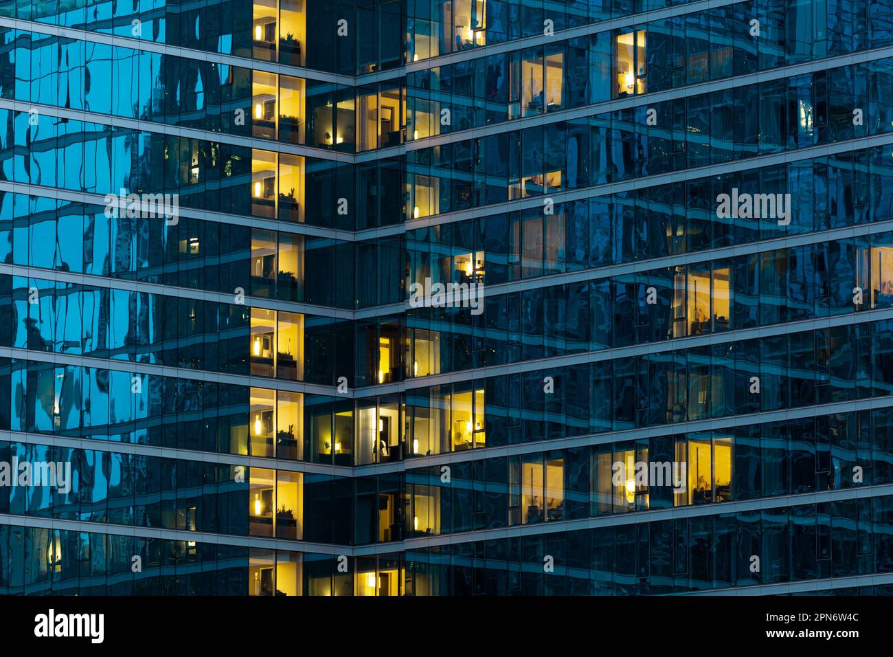 Reflections in a glass facade in downtown Chicago Stock Photo - Alamy