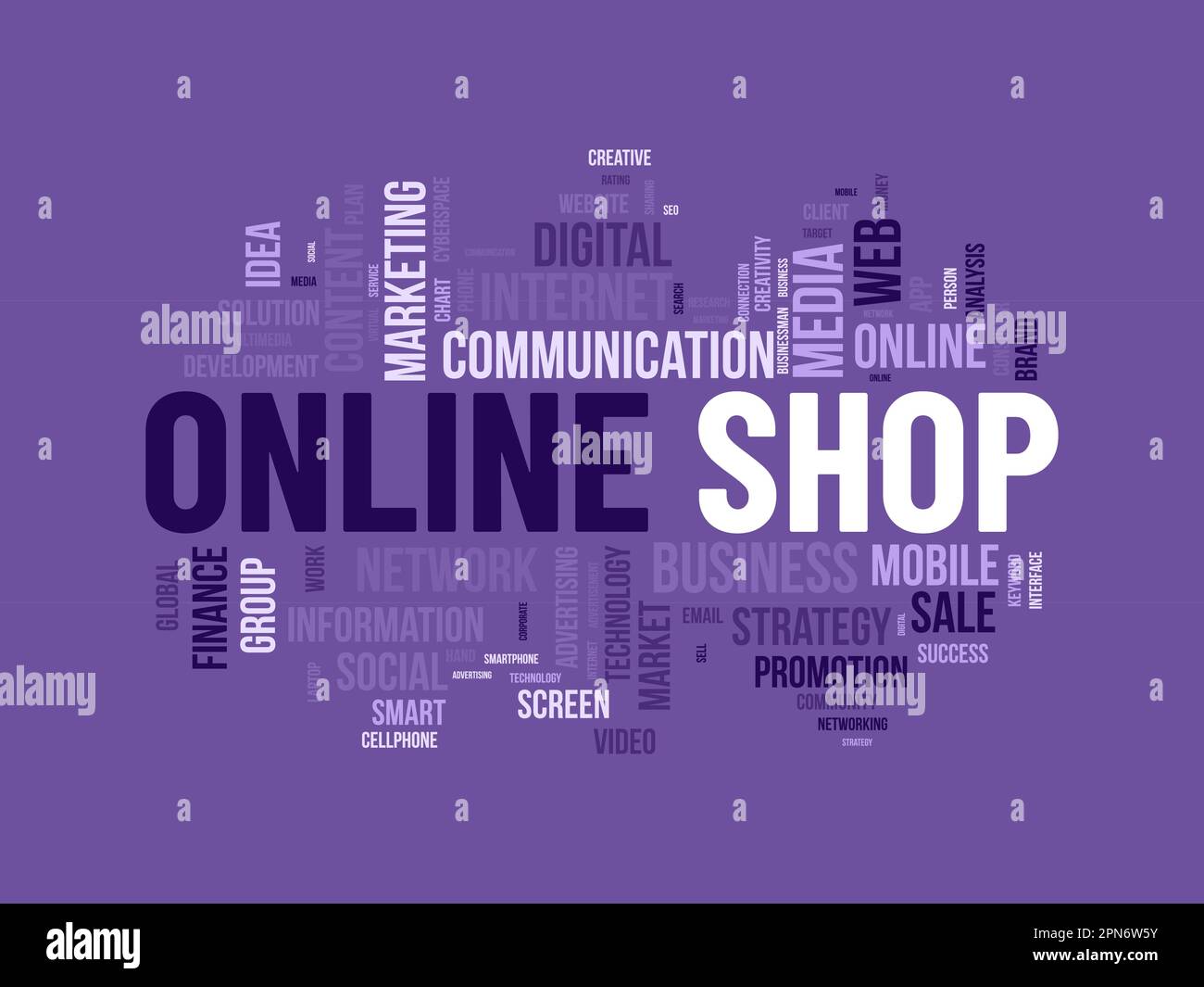 Word cloud background concept for Online shop. Growth your retail or e ...