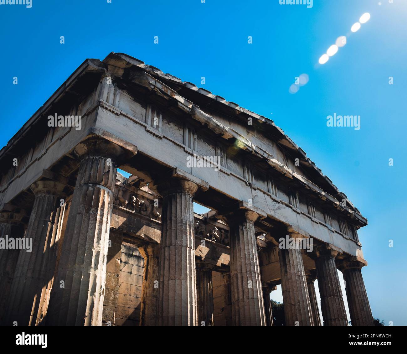 Greek ruins sun with shadows hi-res stock photography and images - Alamy
