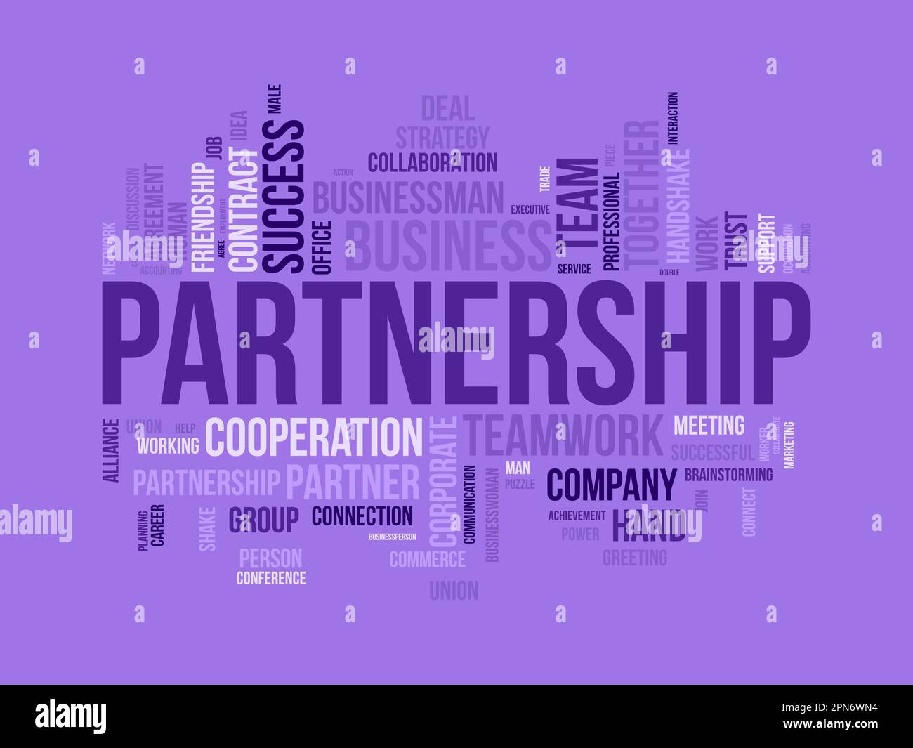 Word cloud background concept for Partnership. Business teamwork ...