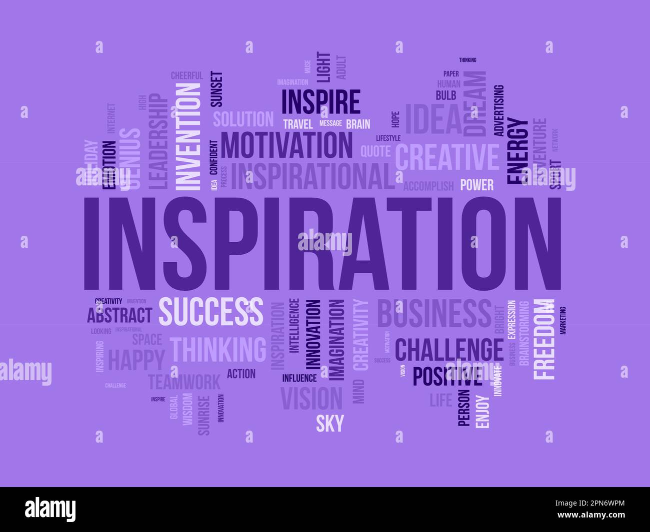 Word cloud background concept for Inspiration. Creative innovation ...