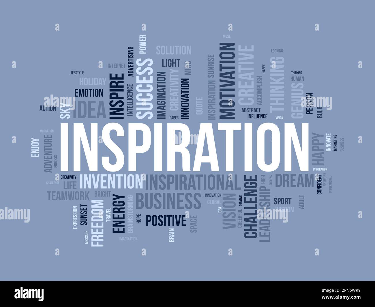 Word cloud background concept for Inspiration. Creative innovation ...
