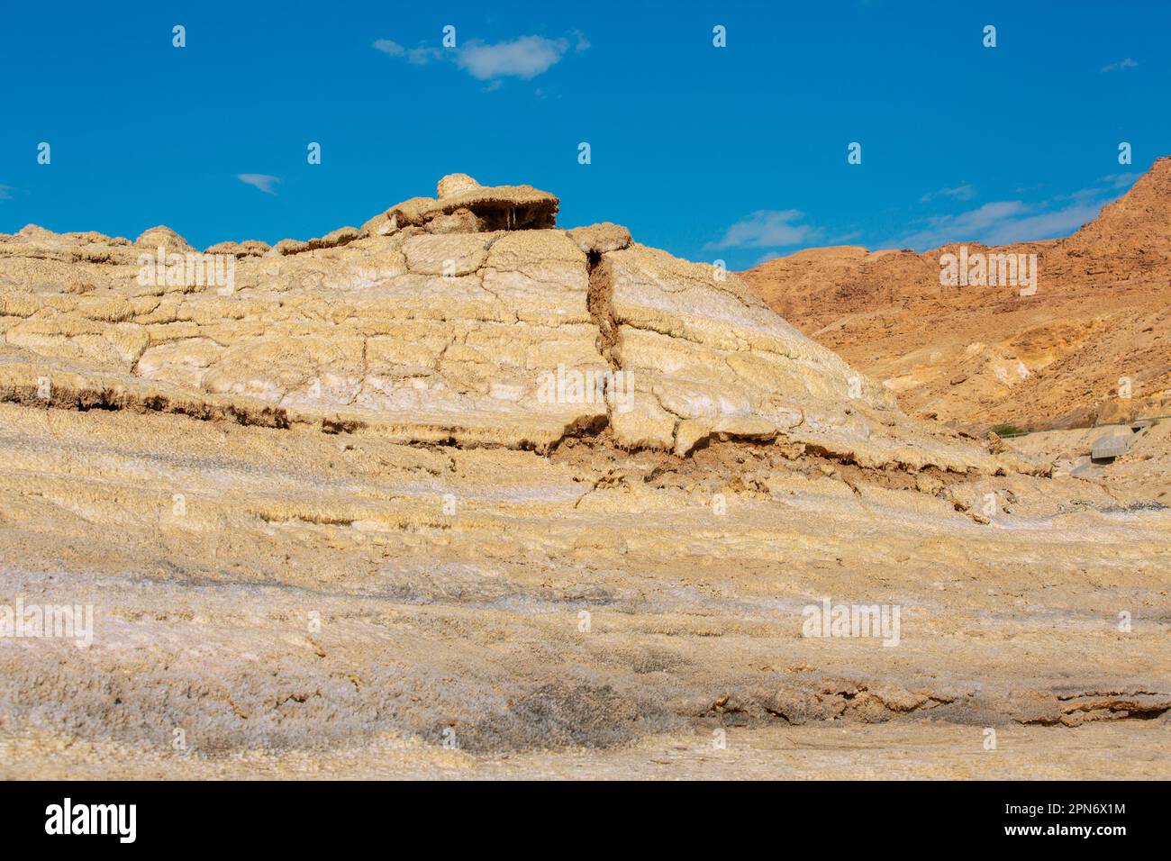 Natural salt stalactites crystals at the Dead Sea, lowest point on ...
