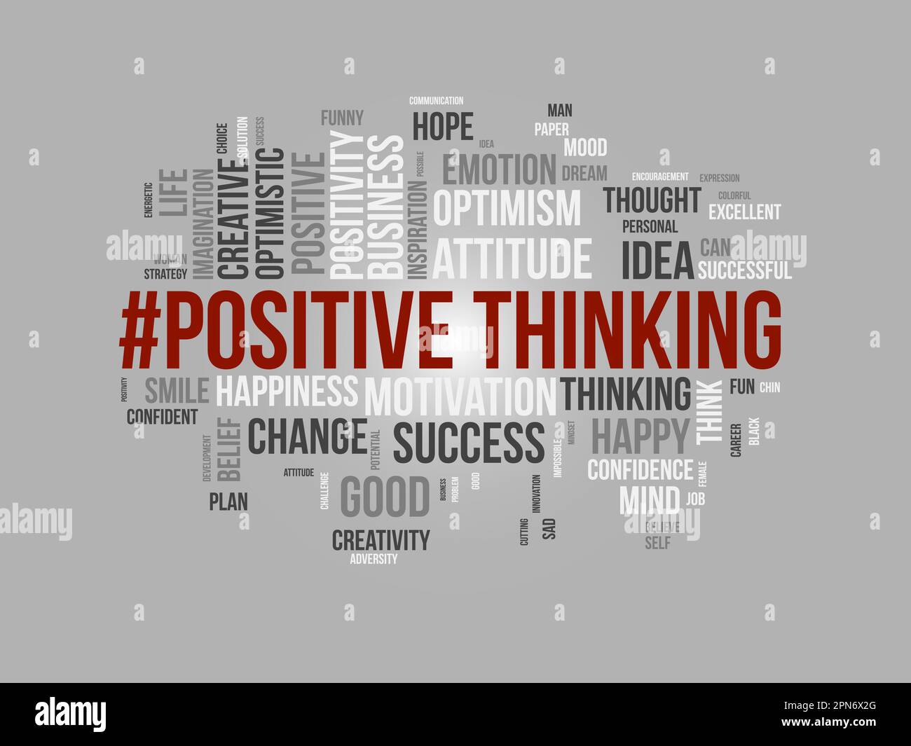 Word cloud background concept for Positive thinking. Success attitude ...