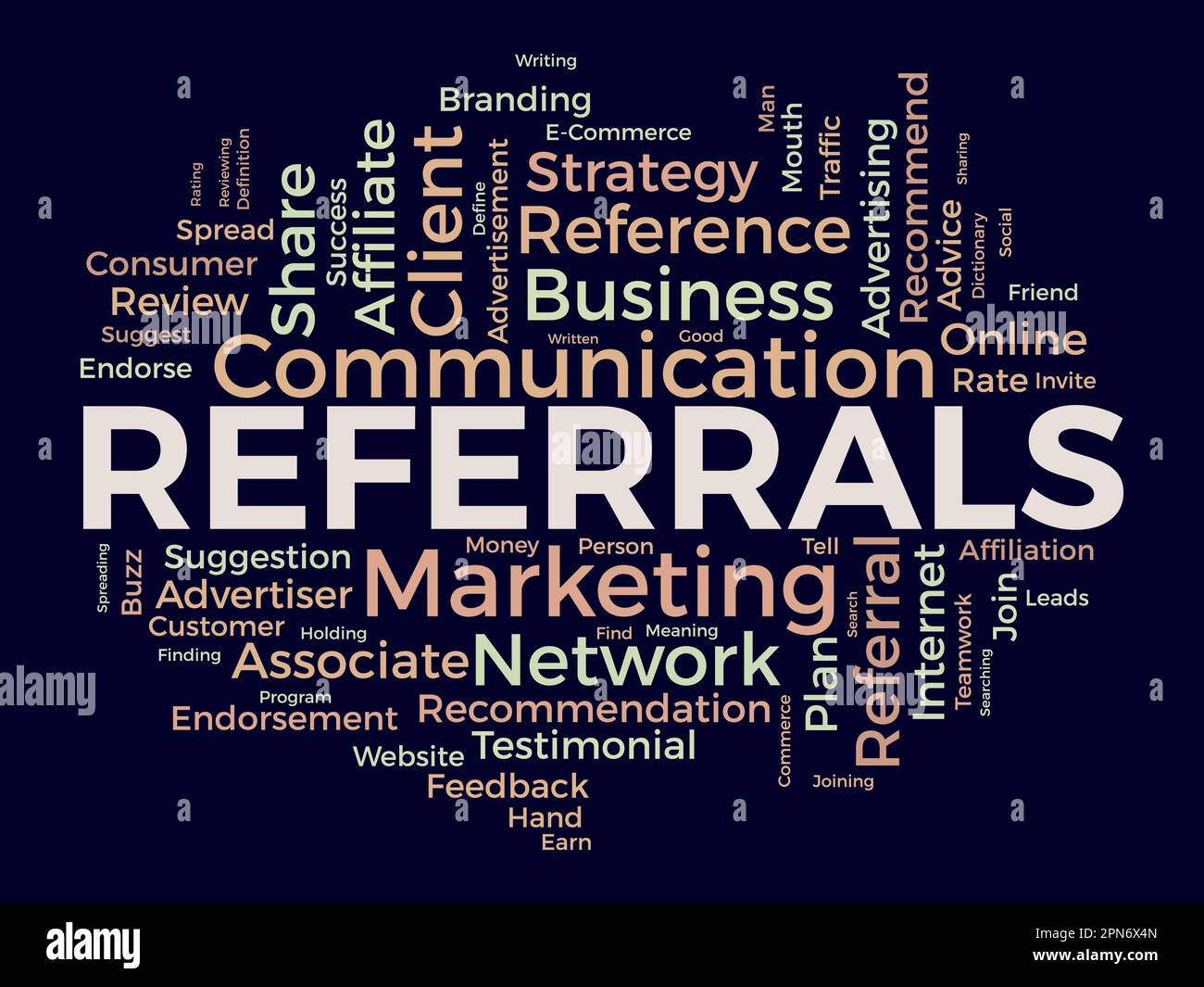 Word cloud background concept for Referrals. Business affiliate ...