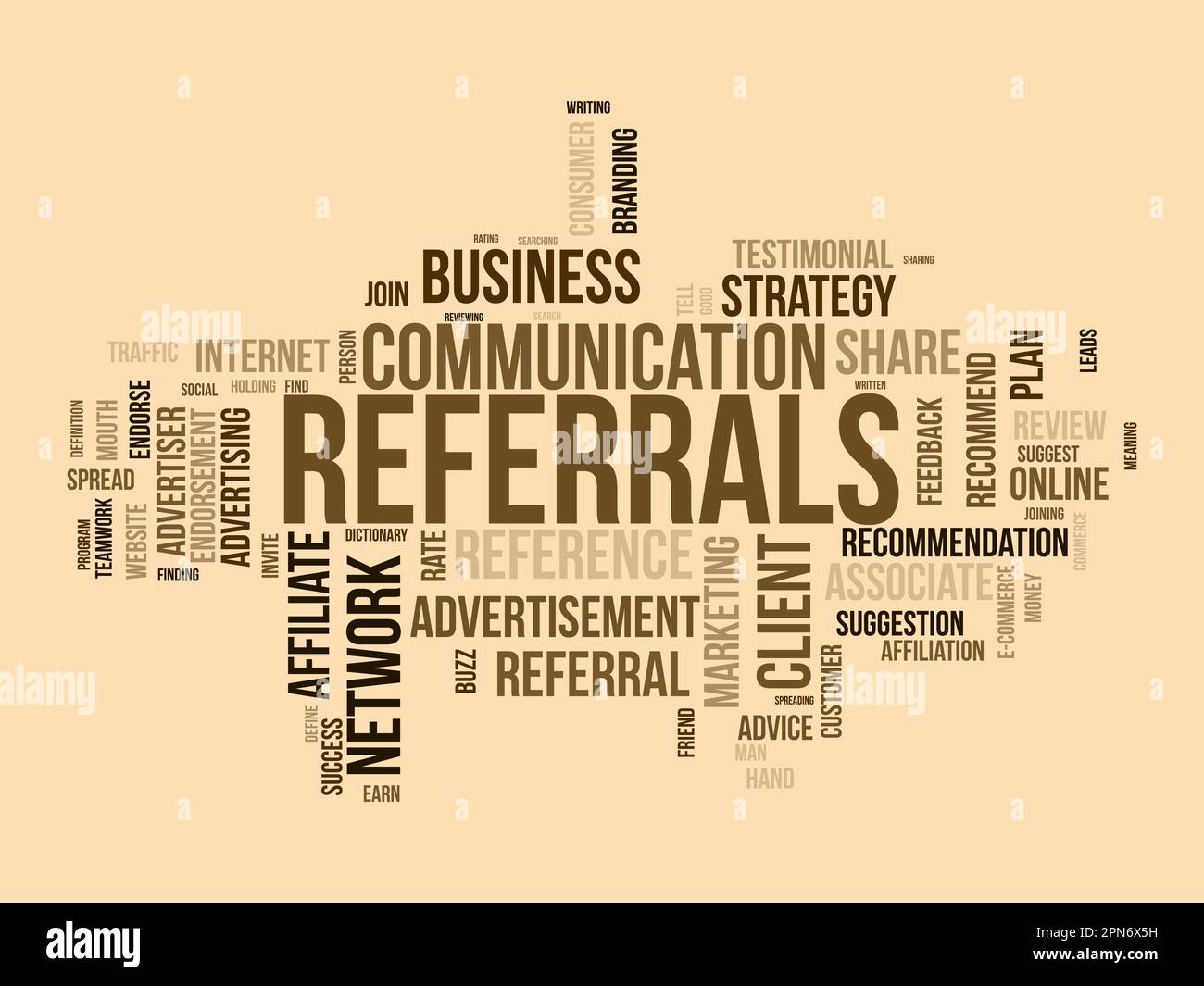 Word cloud background concept for Referrals. Business affiliate ...