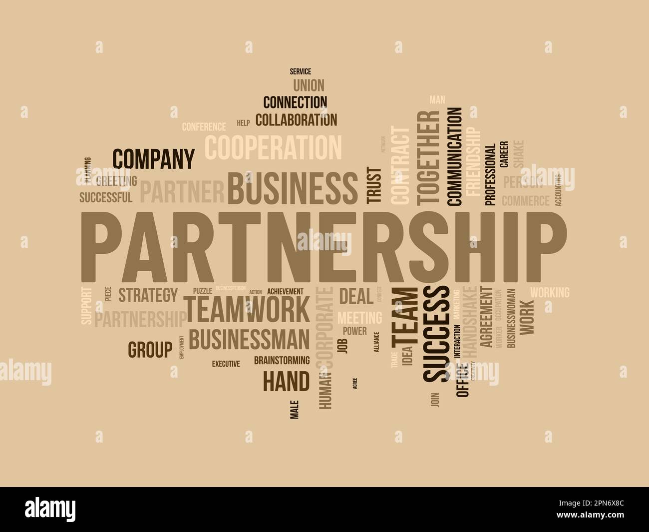 Word cloud background concept for Partnership. Business teamwork ...