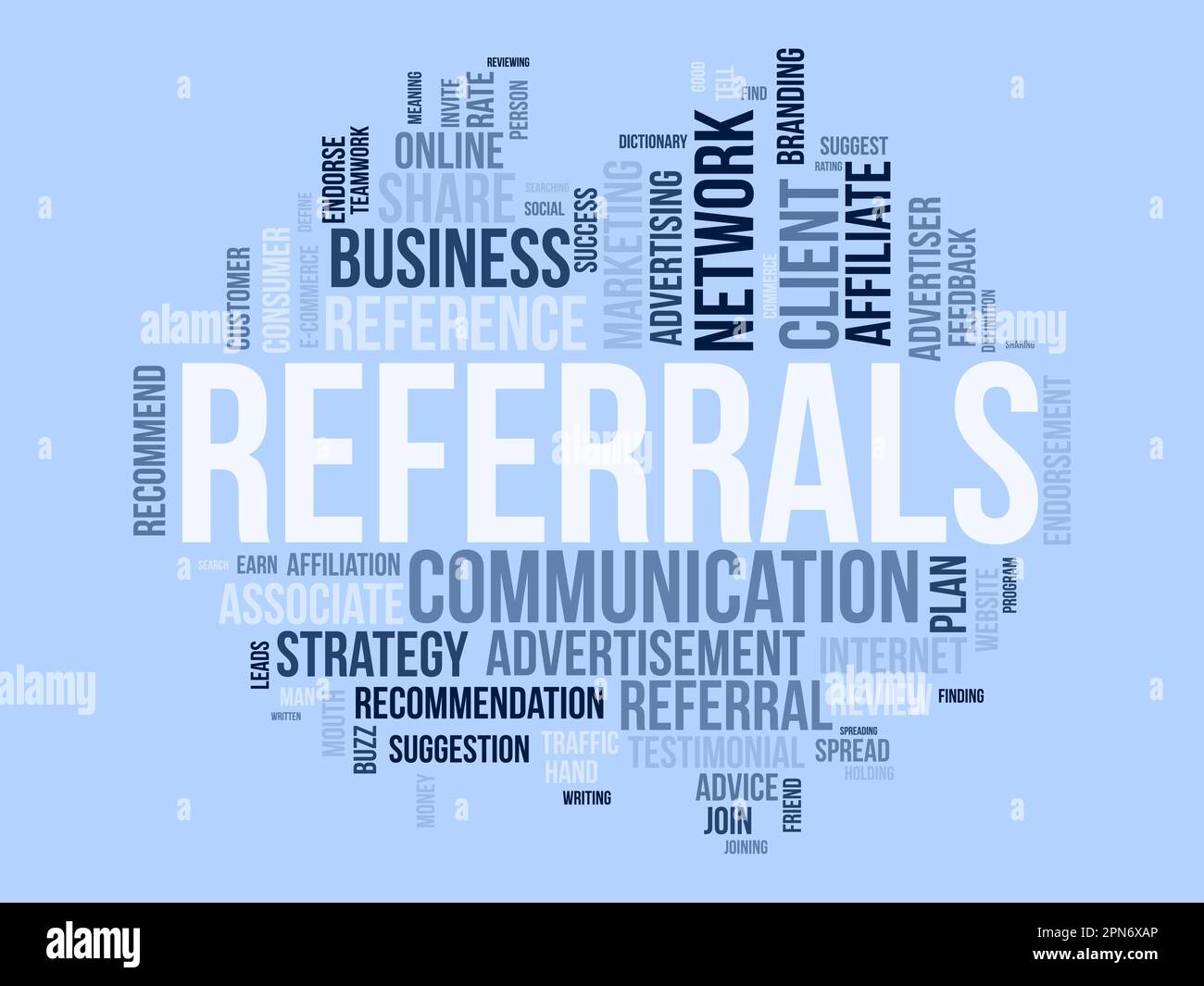 Word cloud background concept for Referrals. Business affiliate ...
