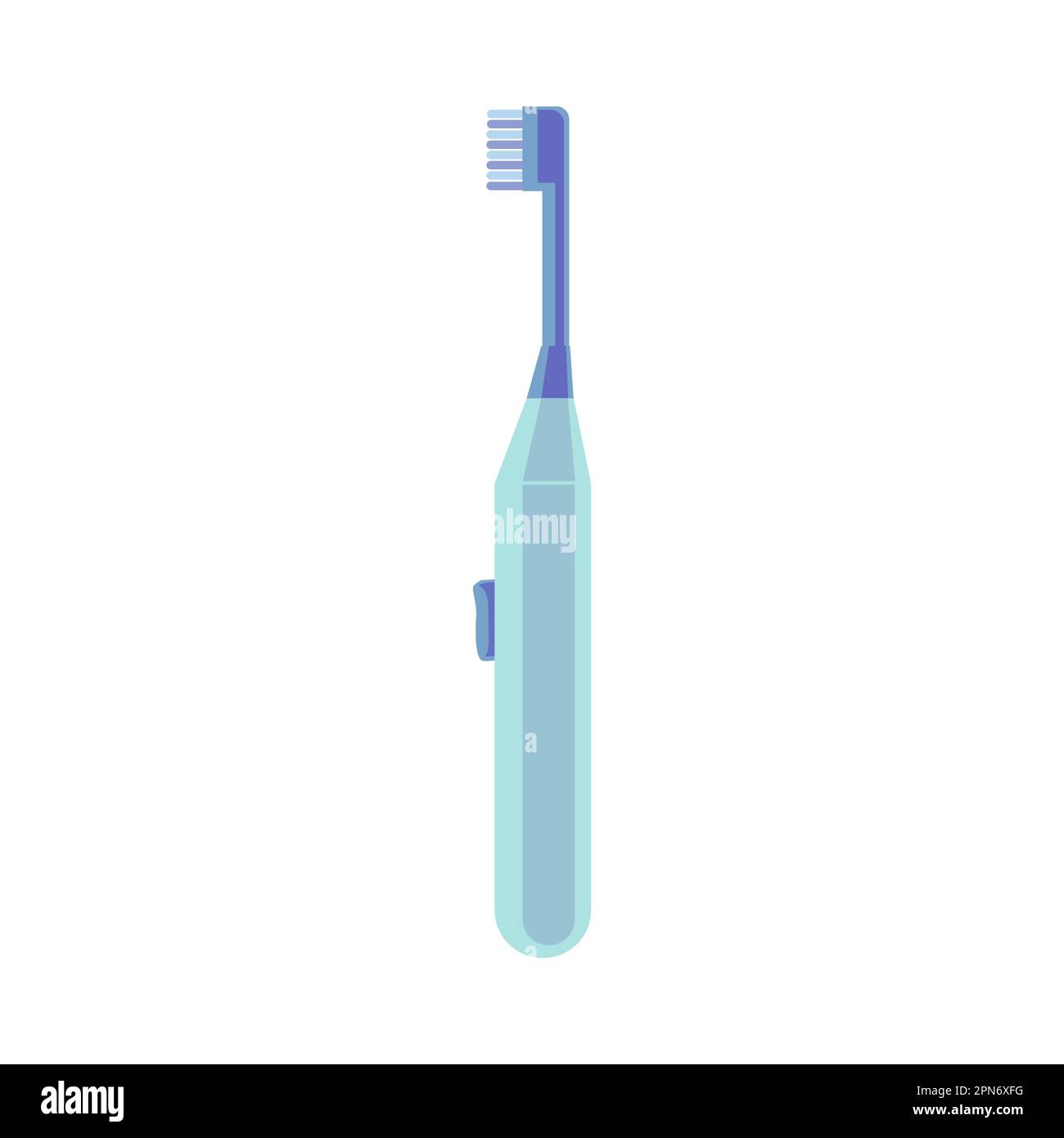 Blue electric cartoon toothbrush illustration Stock Vector Image & Art ...
