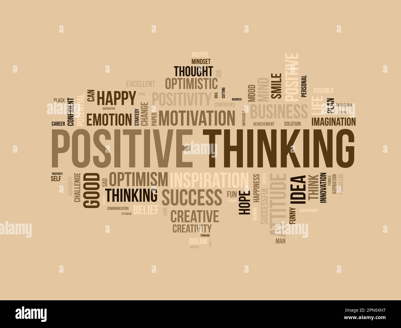 Word cloud background concept for Positive thinking. Success attitude ...