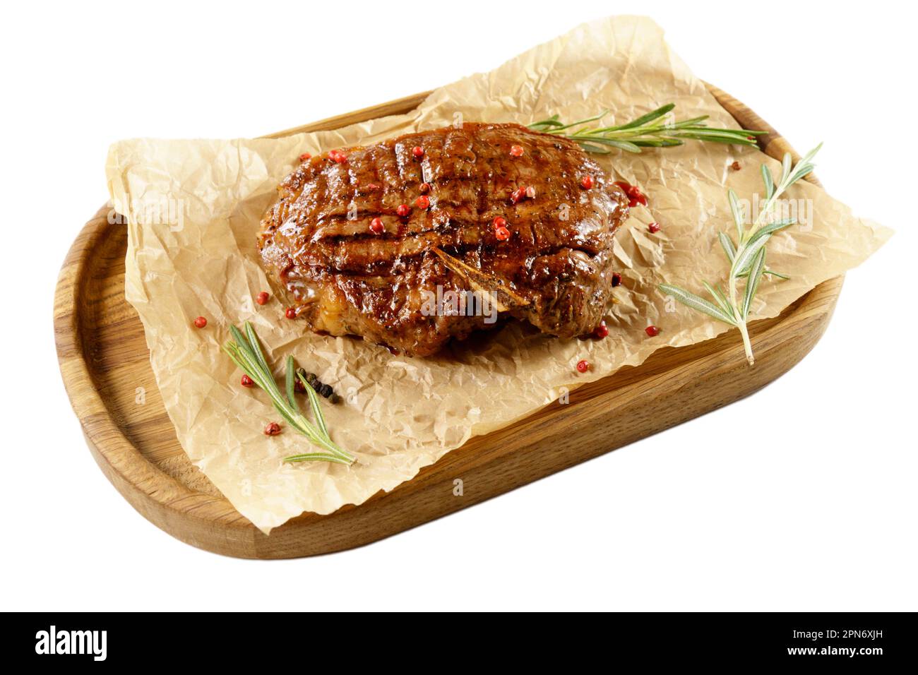 Fried beef cooked grilled meat with spices close up. Fried chunks of ...