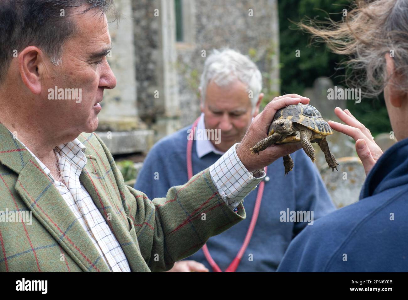 At a pet's church service in Brundish Suffolk a small Macedonian ...