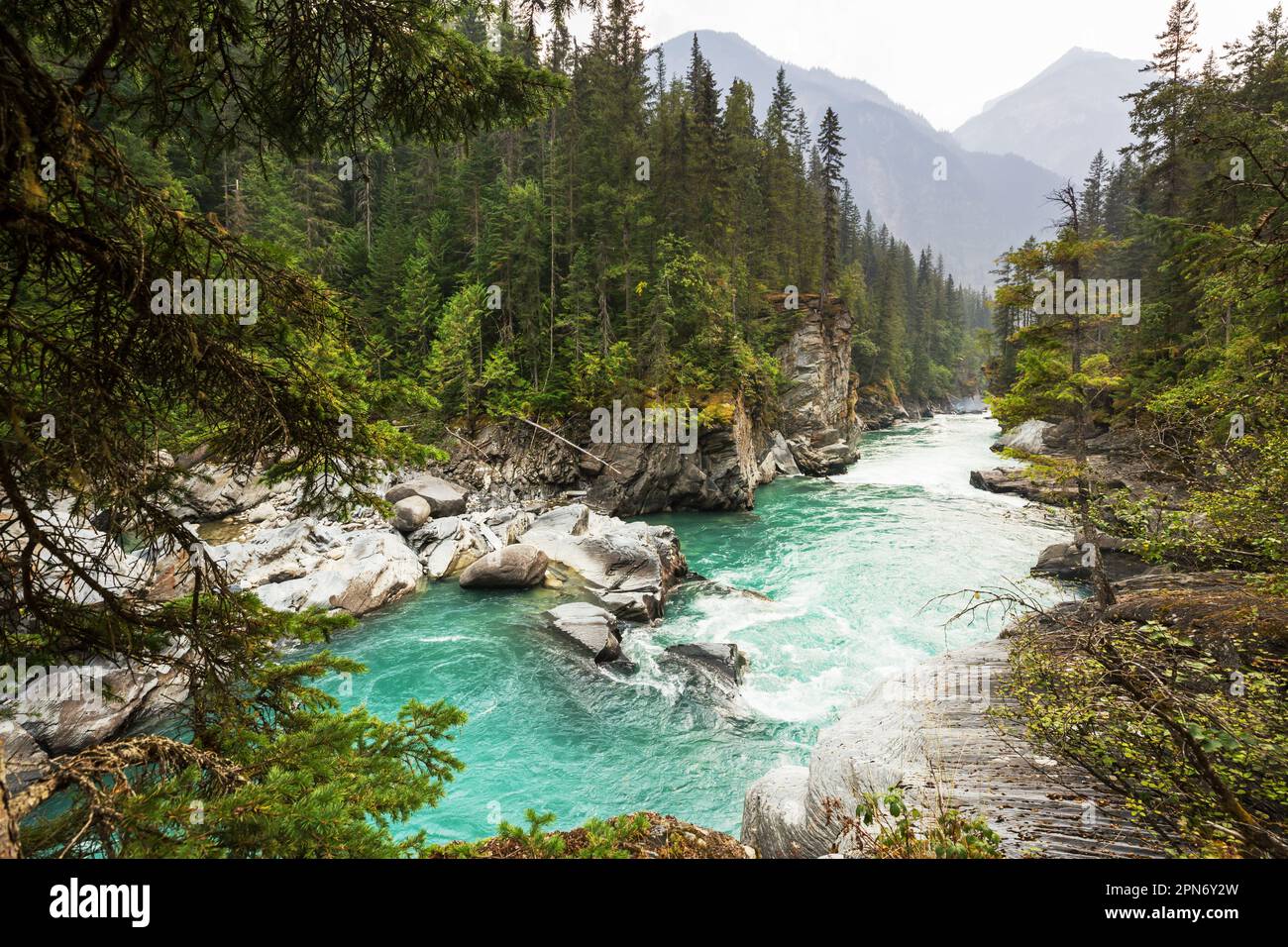Beautiful mountains river in summer season, Canada Stock Photo - Alamy