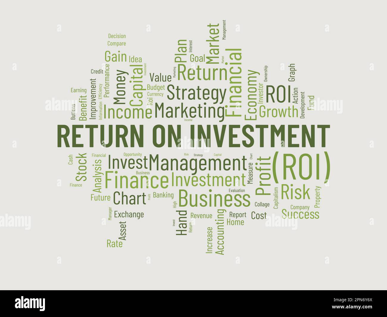 Word cloud background concept for Return on investment (ROI). Business ...