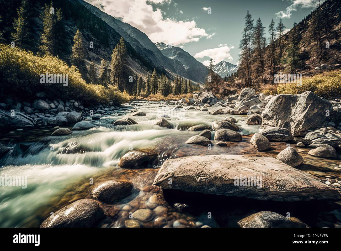 Finding Serenity: Captivating Scenes of a Pristine River Flowing ...