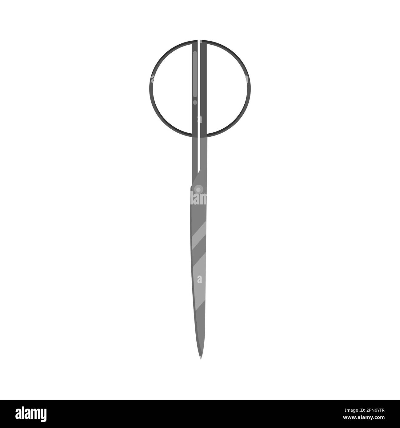 Thin metal or steel scissors cartoon illustration Stock Vector Image ...