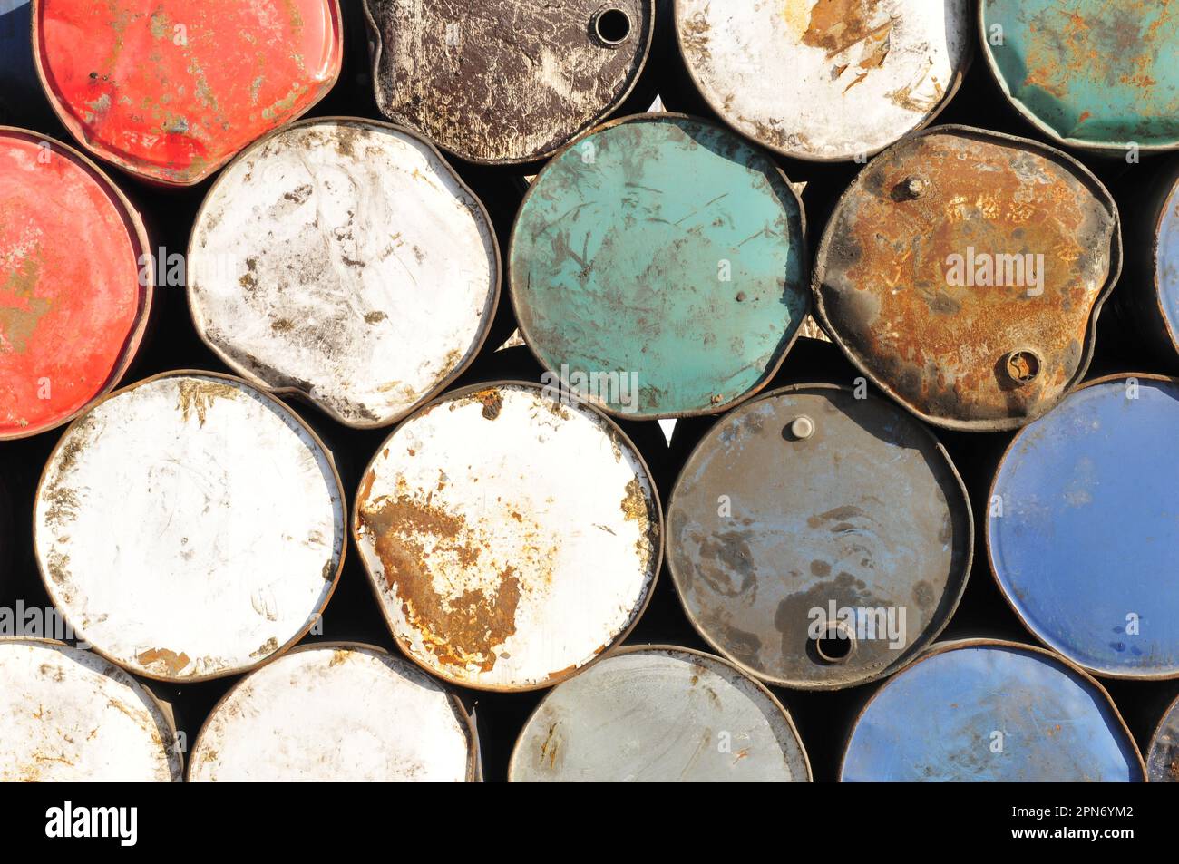 Blue oil barrel pattern hi-res stock photography and images - Alamy