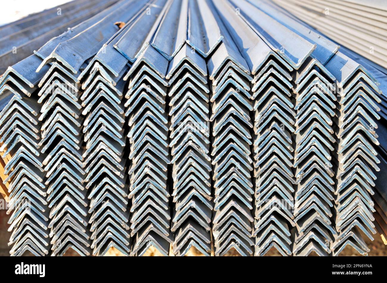 Hot dip galvanized Angle Stock Photo - Alamy