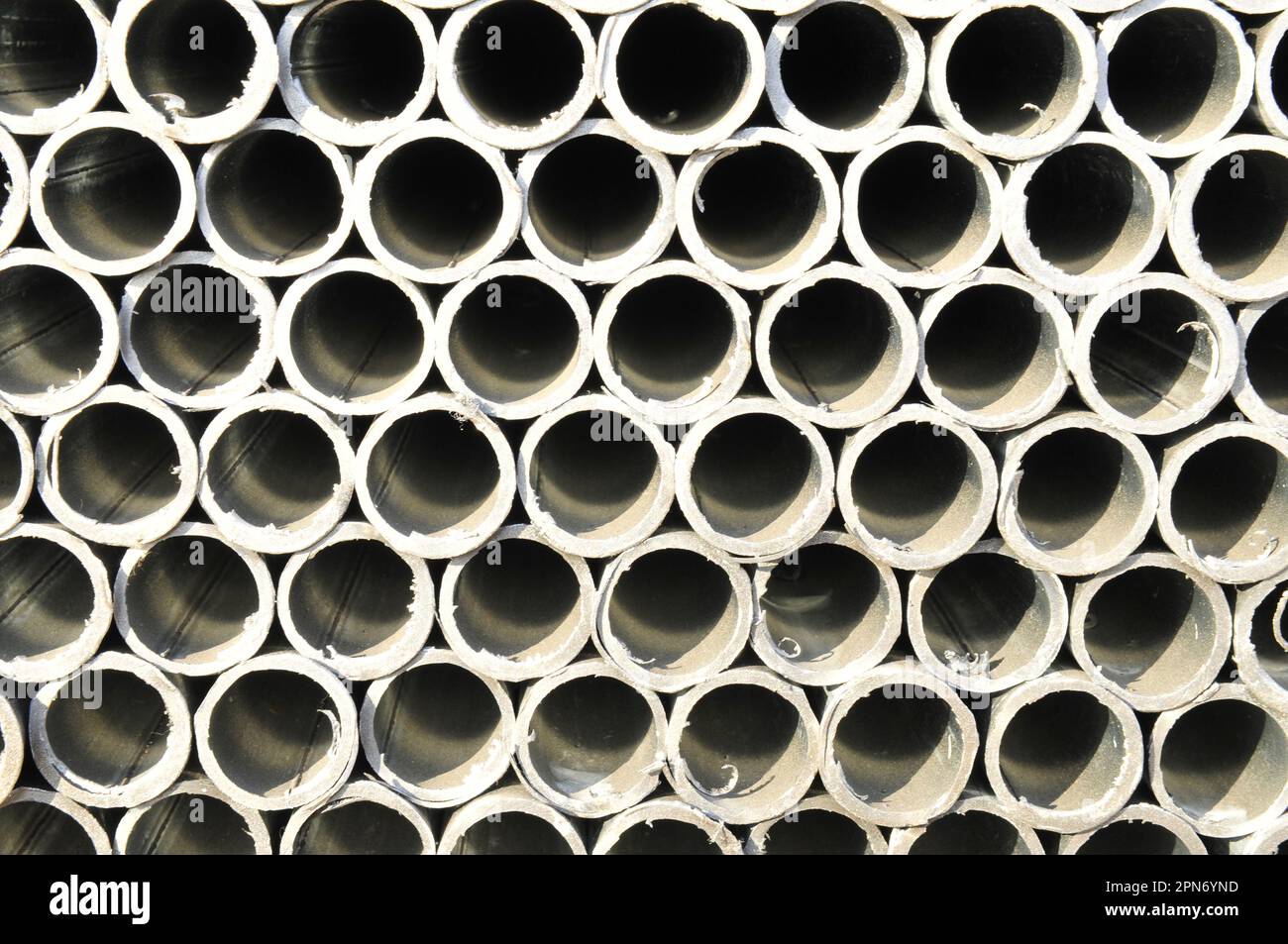 Layers of steel pipe Stock Photo - Alamy