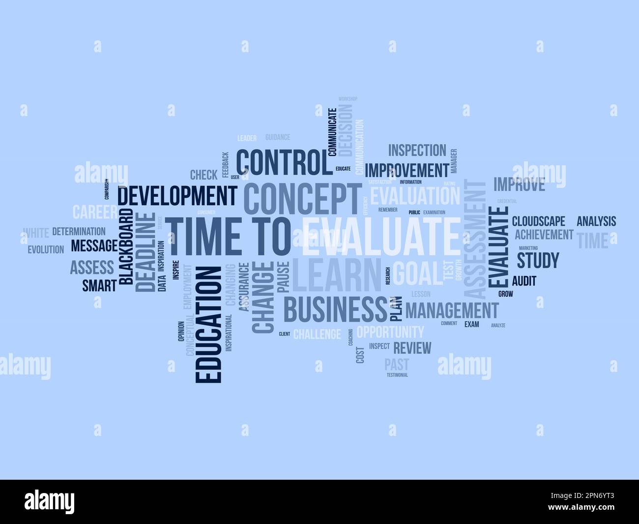 Word cloud background concept for time to evaluate. career development ...