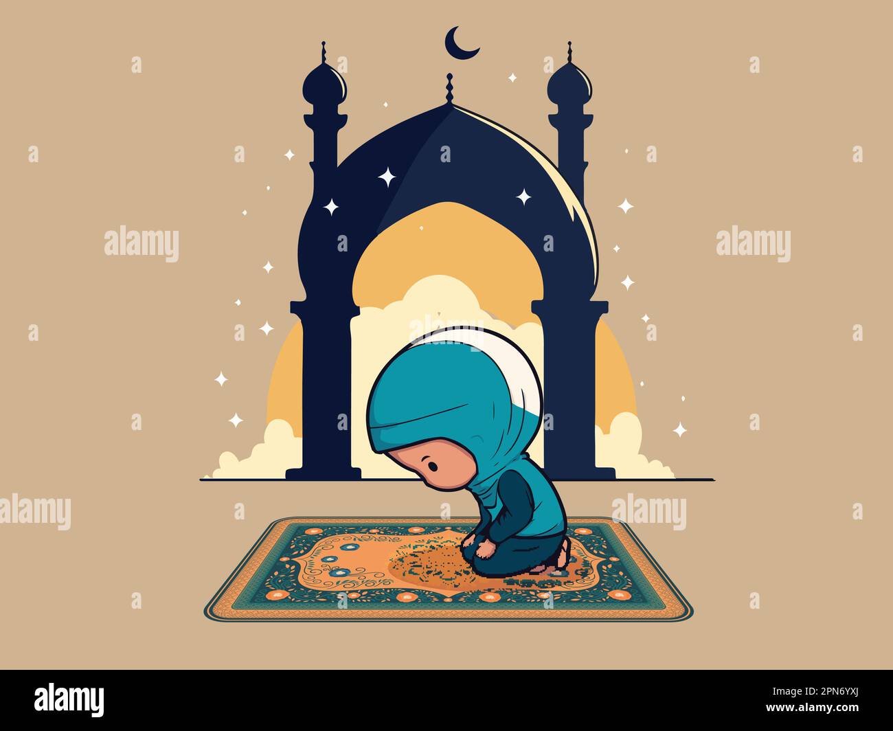 Child prayer rug Stock Vector Images - Alamy