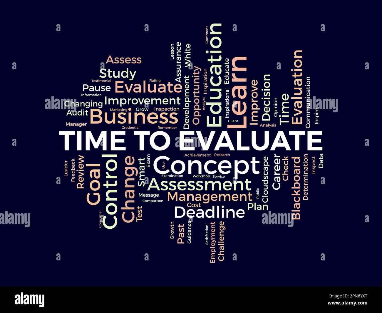 Word cloud background concept for time to evaluate. career development ...