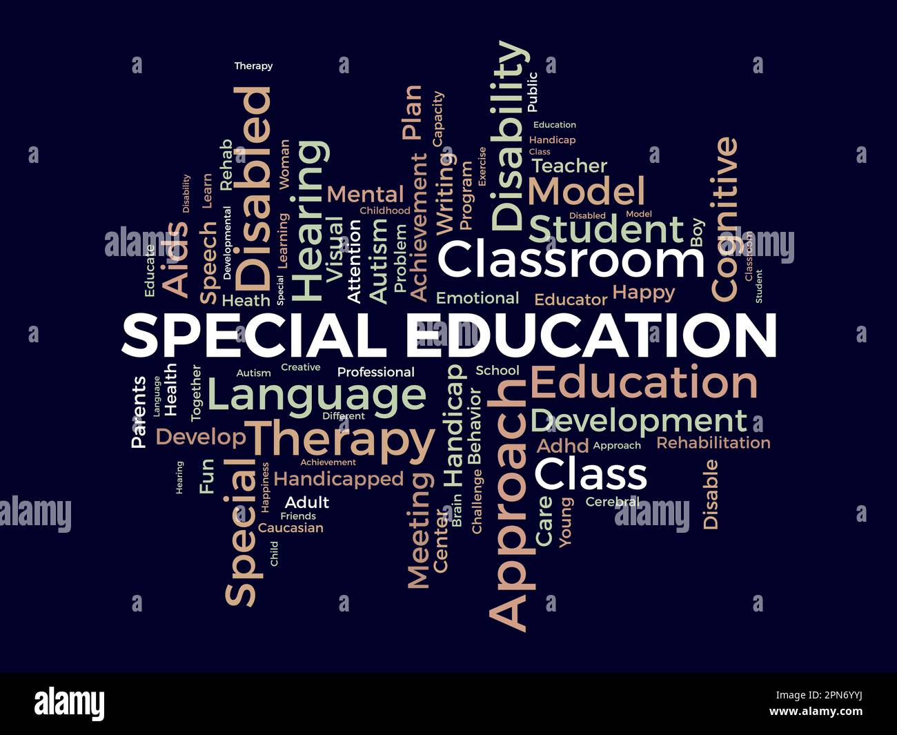 Word cloud background concept for Special Education. Disability ...